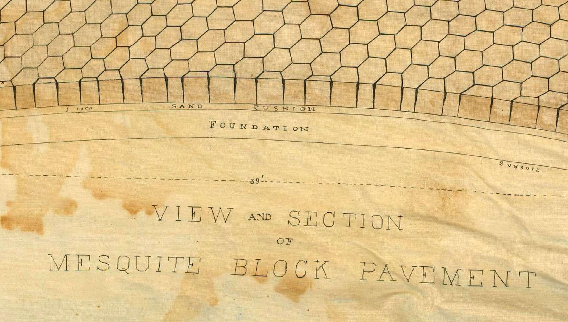 Early roads built with wooden blocks