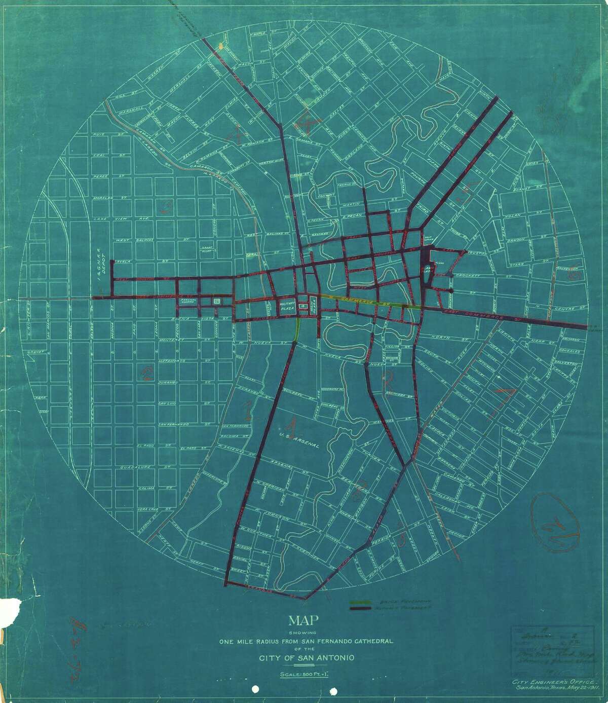 Early roads built with wooden blocks