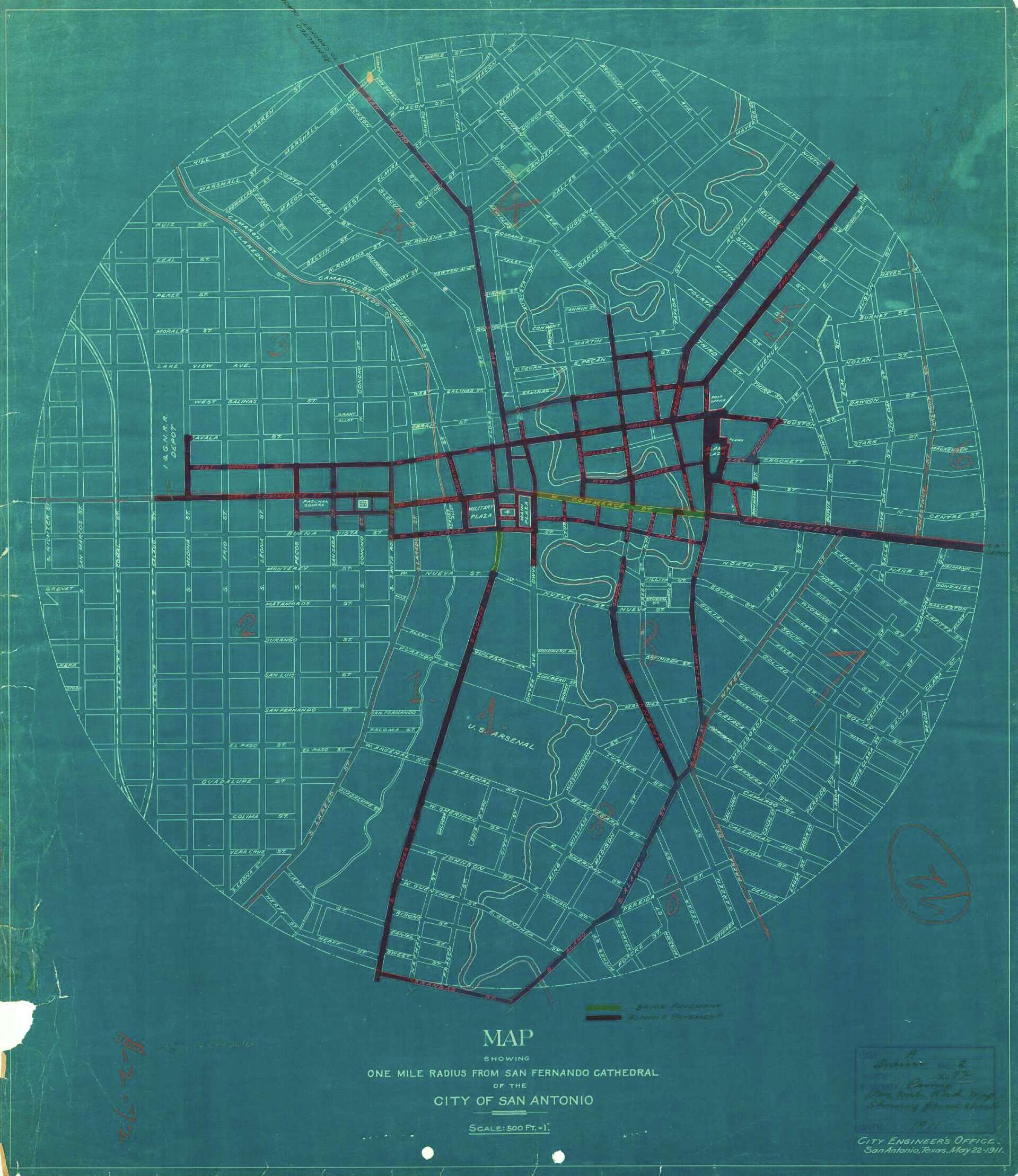Early roads built with wooden blocks