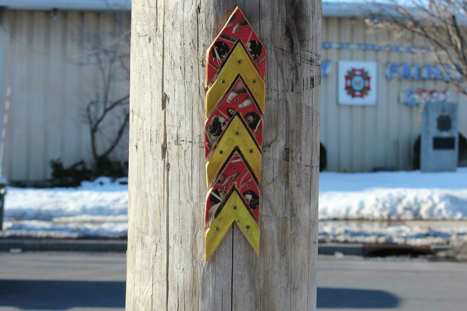 Telephone poles in Albany are a place for art
