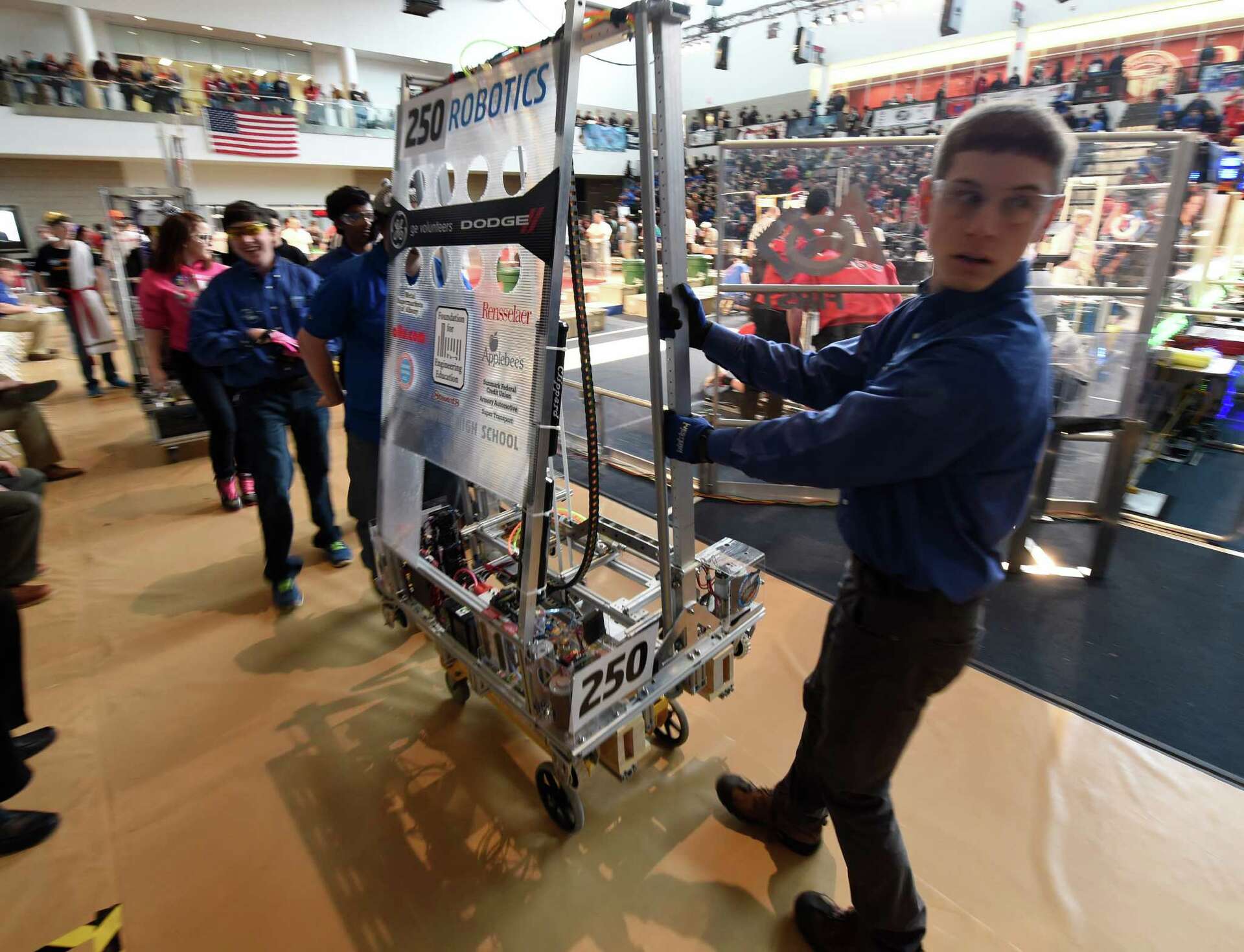 New York Tech Valley high school robotics competition at RPI in Troy