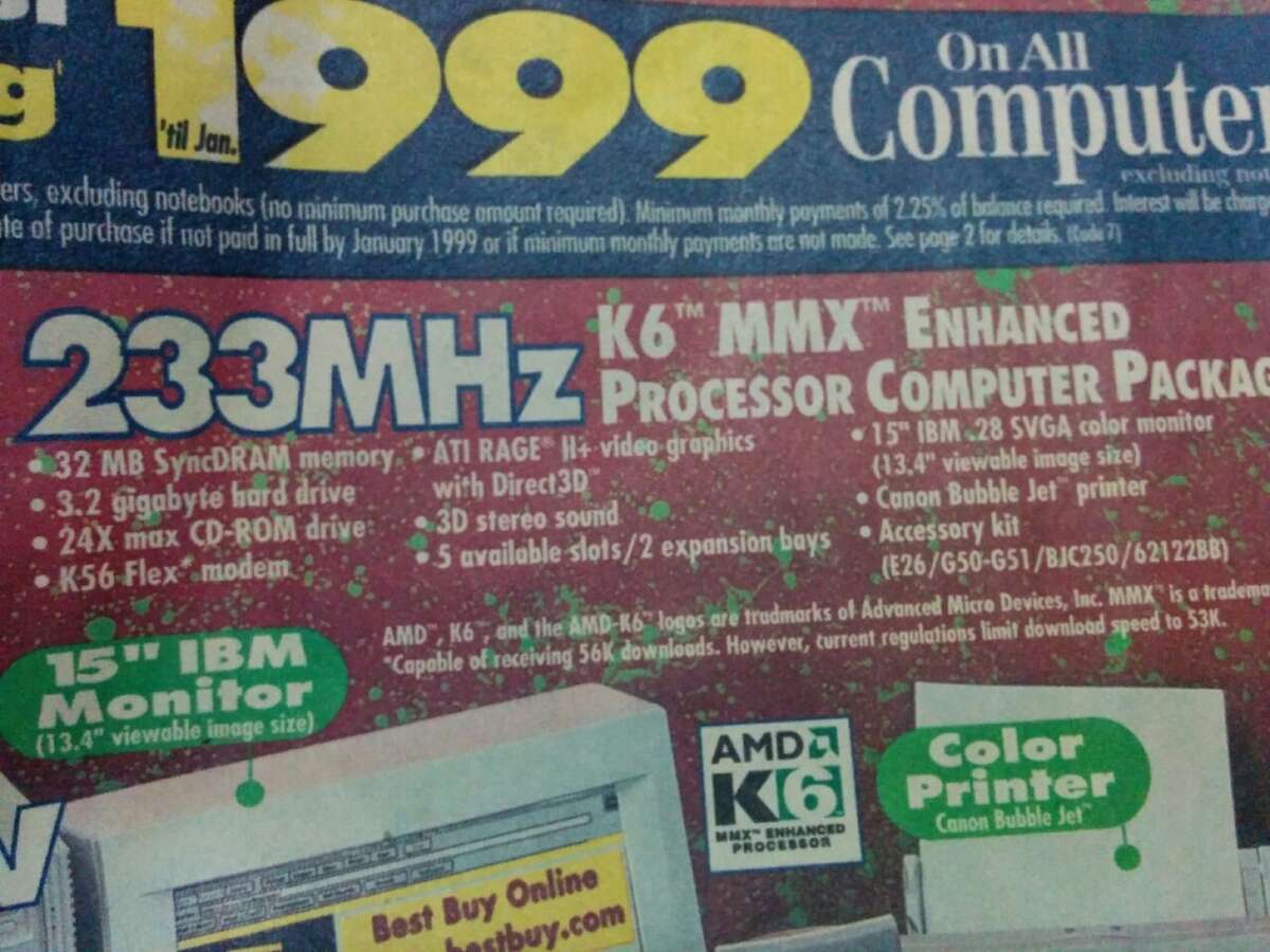 Best Buy ad from 1998 shows how ridiculously much technology has changed