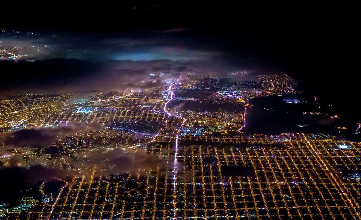 Aerial photos capture S.F. at night