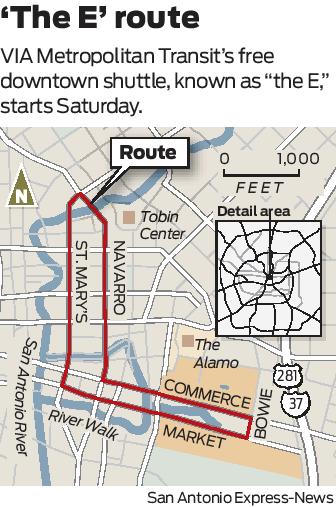 VIA’s free downtown shuttle starts service Saturday