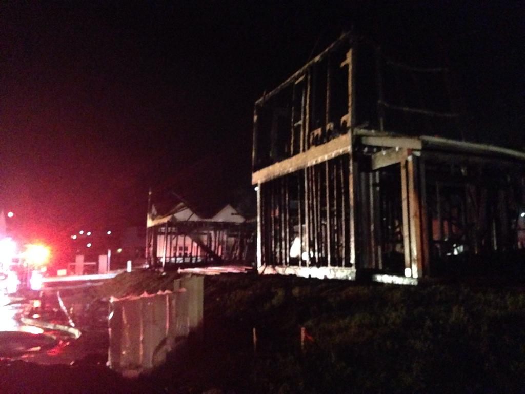 4 homes under construction in Dublin destroyed by fire