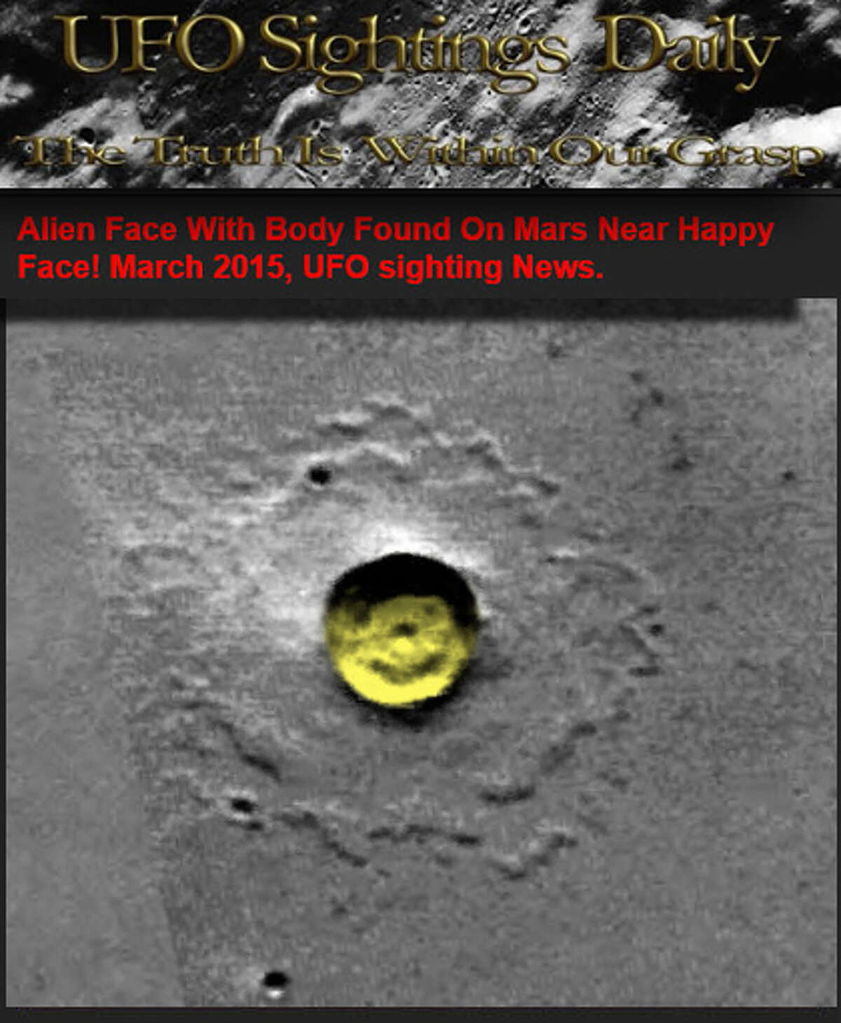Smiley face on Mars spotted by NASA rover images