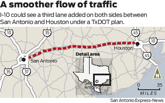 TxDOT proposes adding lanes to I-10