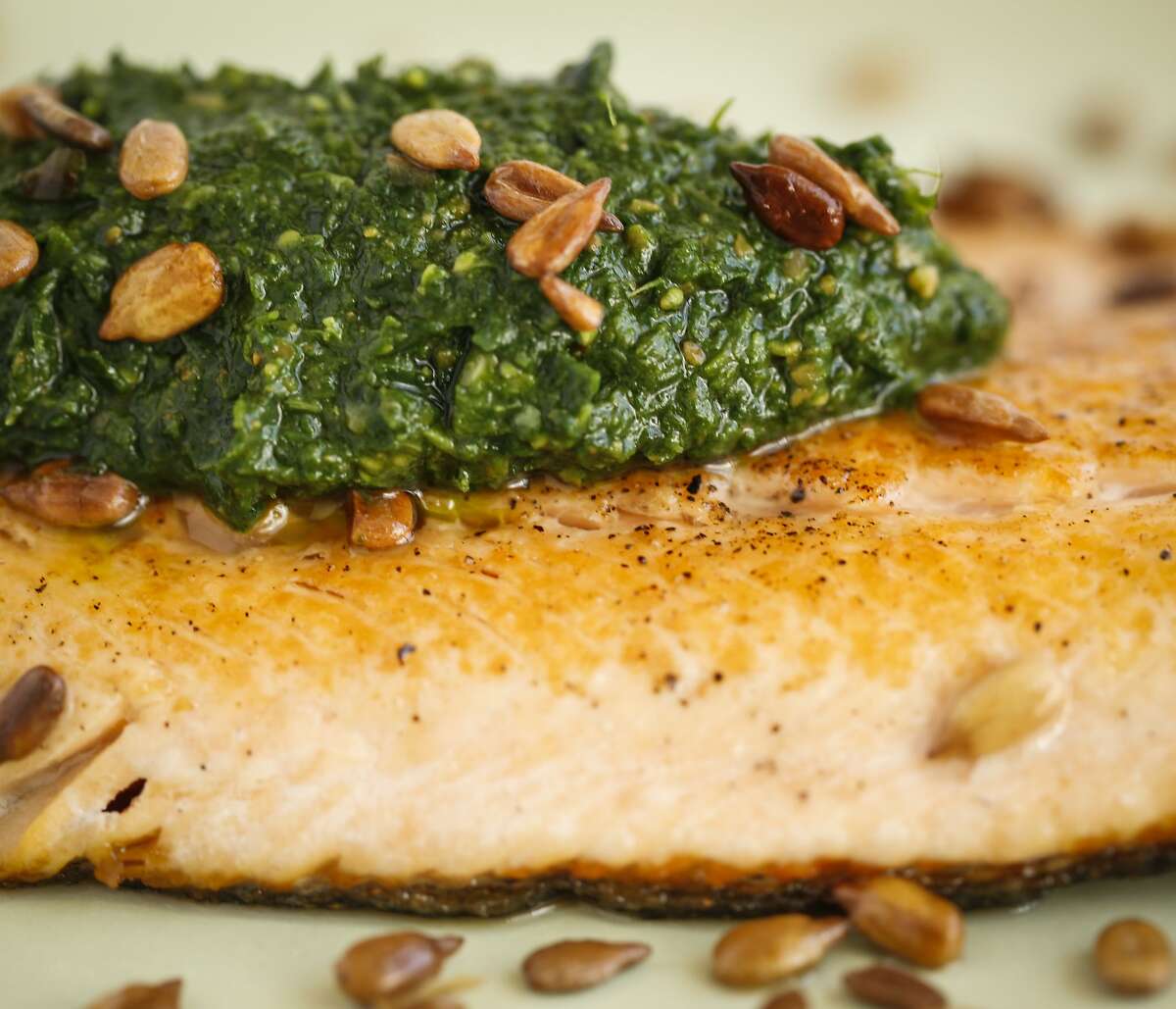 Recipe: Fish With Nettle & Sunflower Seed Sauce
