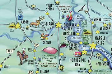 This cool map of the Hill Country captures the essence of Central Texas