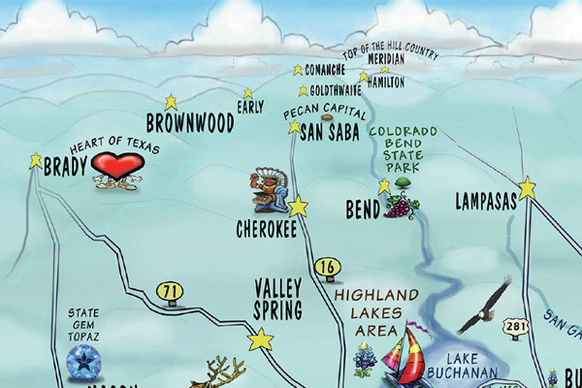 This cool map of the Hill Country captures the essence of Central Texas
