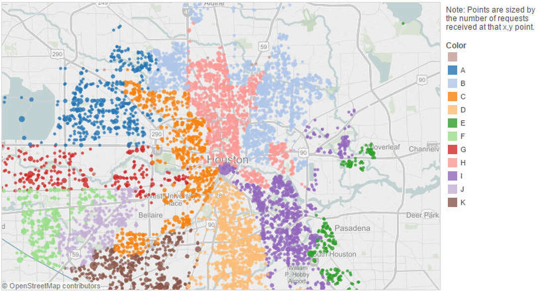 Houston 311 service call maps show city's trouble spots
