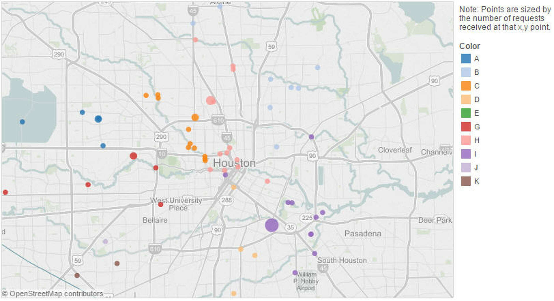 Houston 311 service call maps show city's trouble spots