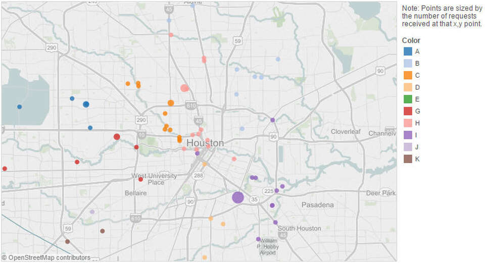 Houston 311 service call maps show city's trouble spots