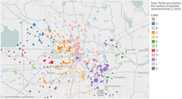 Houston 311 service call maps show city's trouble spots