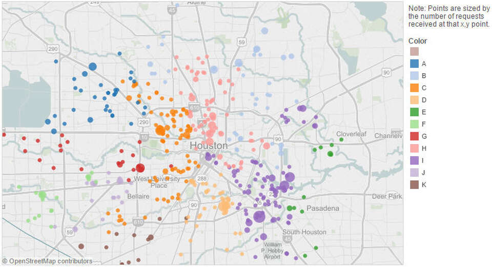 Houston 311 service call maps show city's trouble spots