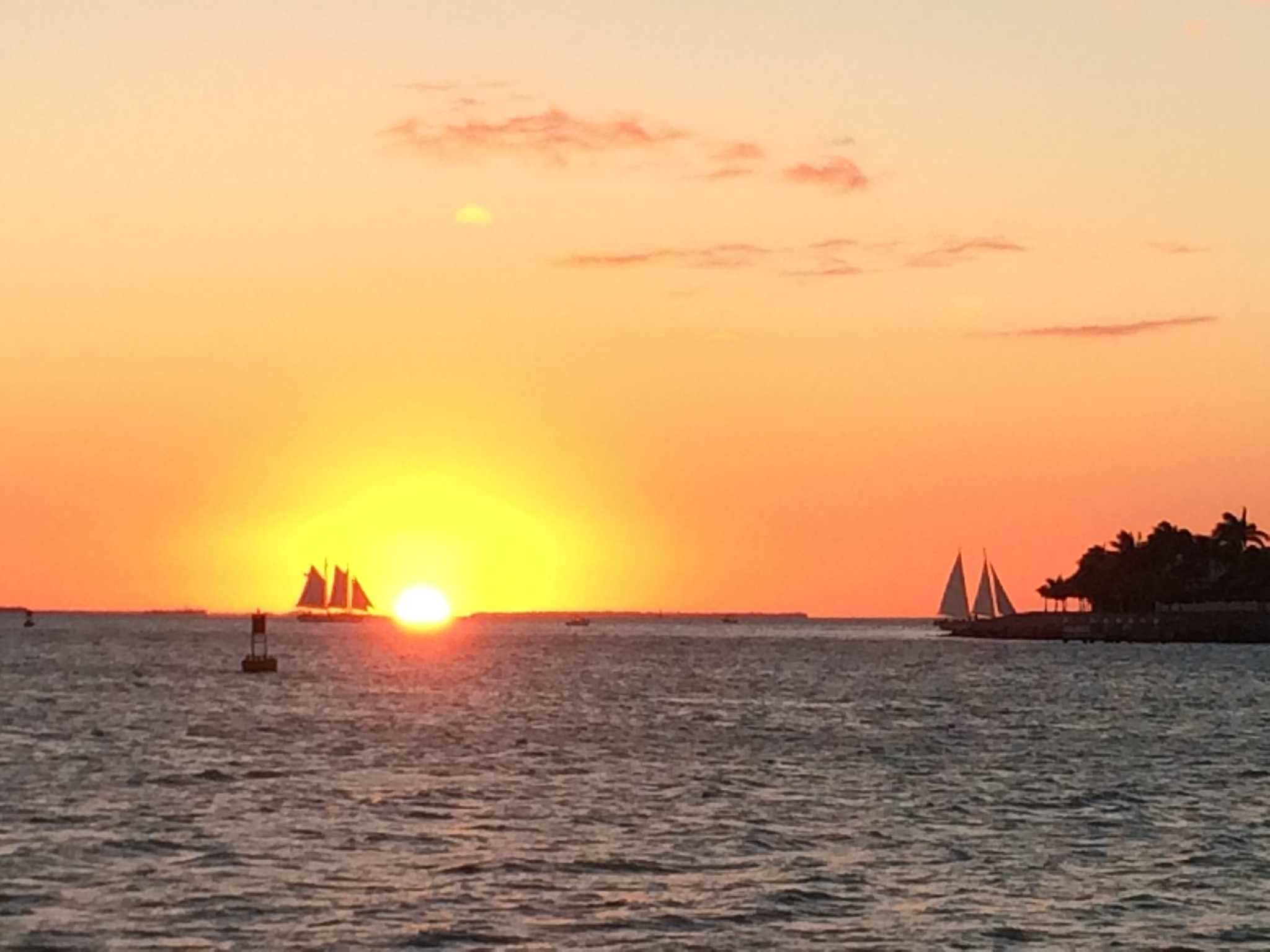 Saluting the sunset in Key West