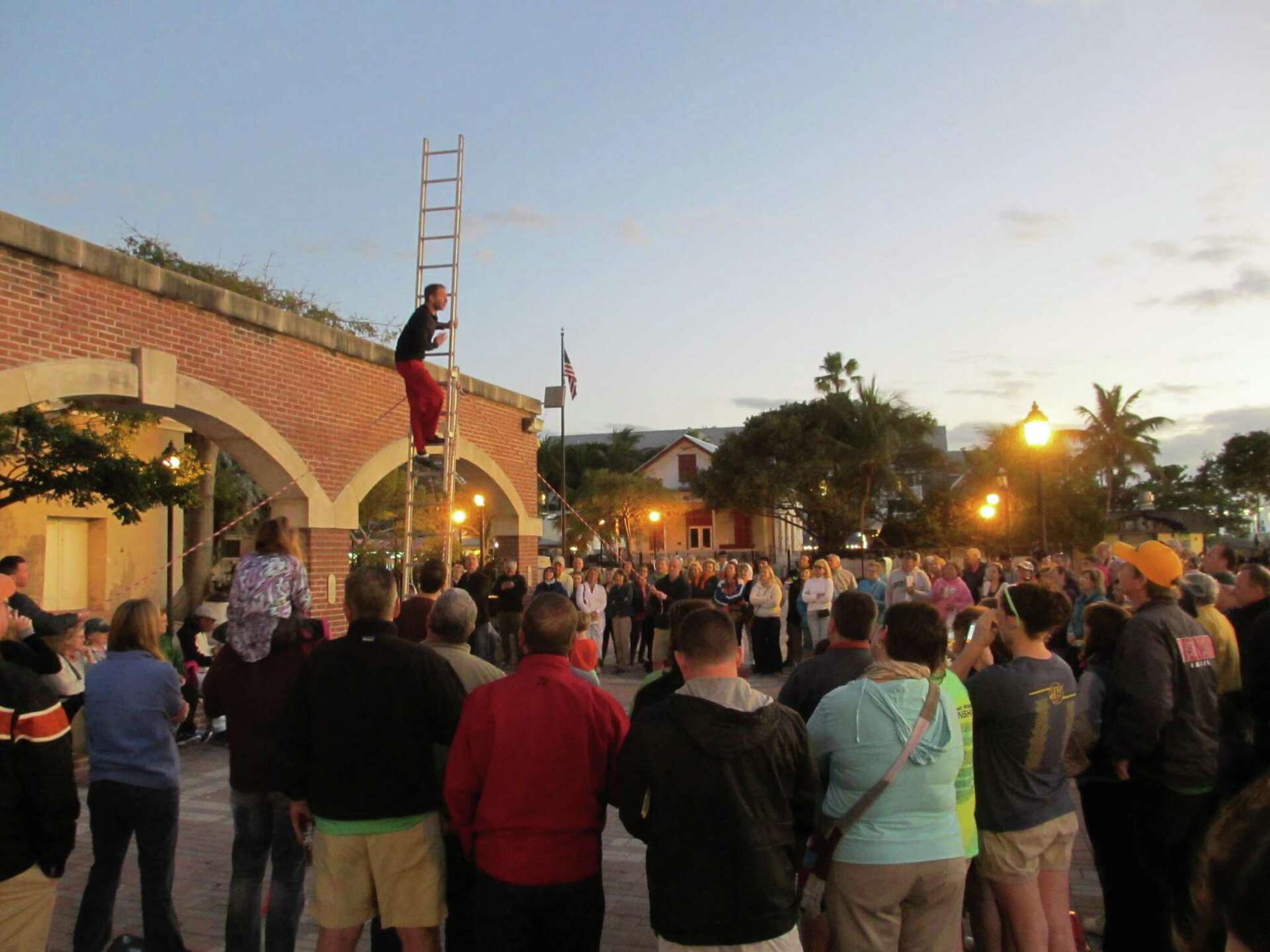 Saluting the sunset in Key West