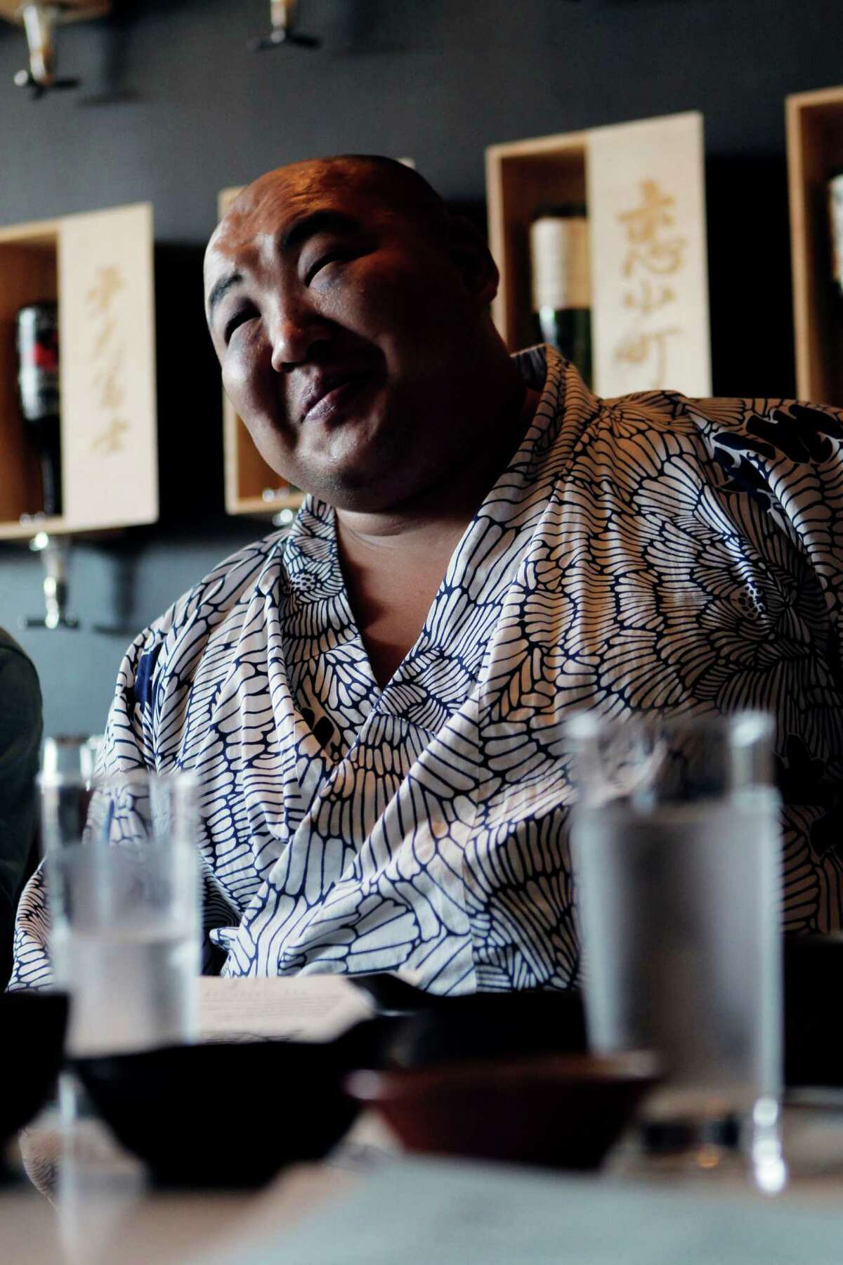 Grappling with what to ask 2 famous Japanese sumo wrestlers