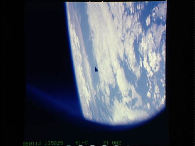 Strange triangular object in NASA photo