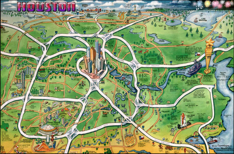 This awesome caricature map of San Antonio features must visit ...