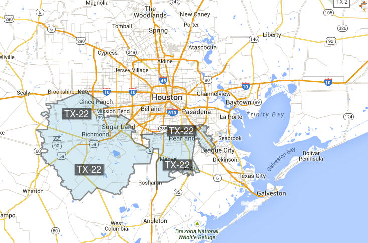 Congressional districts in Houston ranked by human development