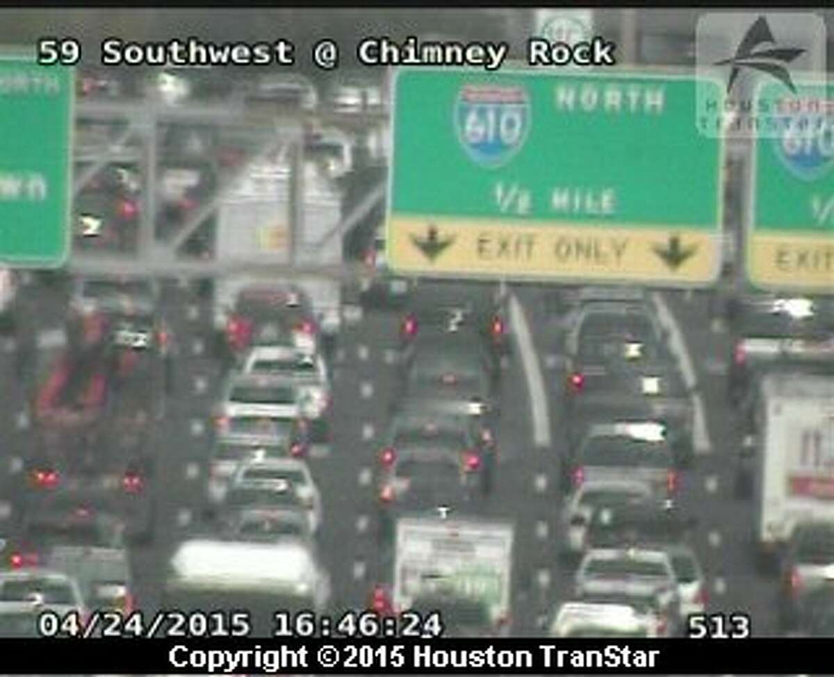 Accident at Southwest Freeway, 610 shuts down rush hour traffic Accident at Southwest Freeway, 610 shuts down rush hour traffic