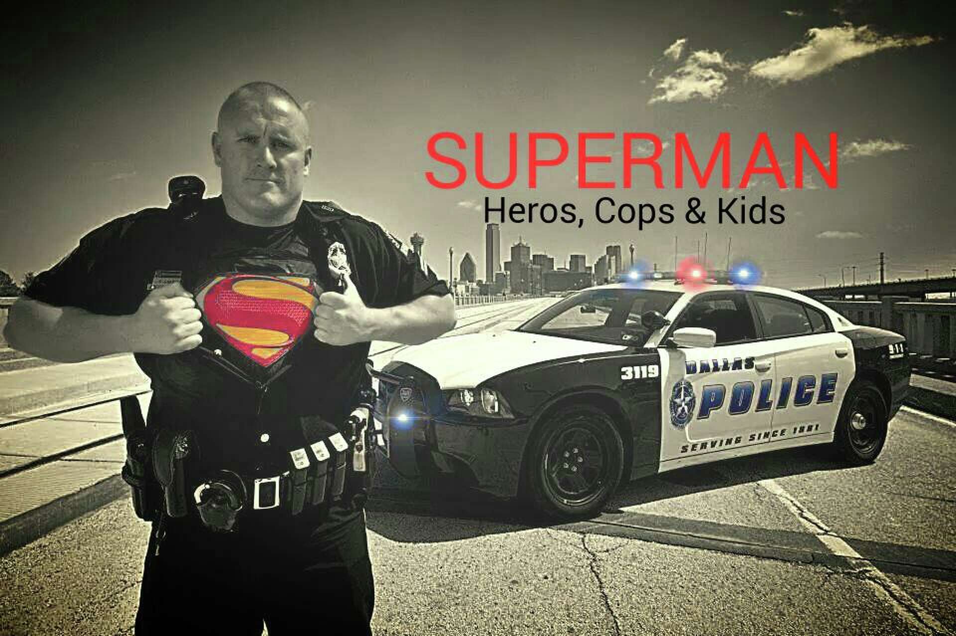Dallas cop drives tricked-out Superman car to Illinois, surprises sick boy