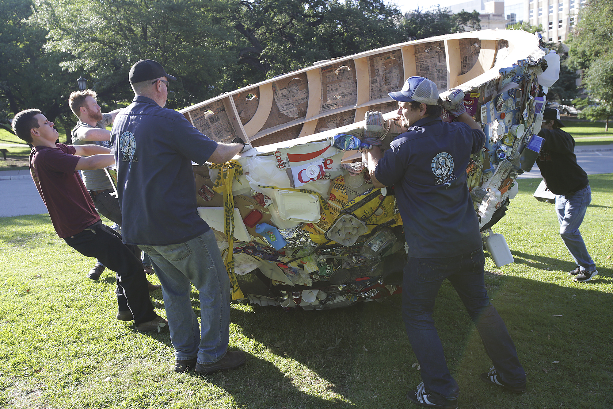 TxDOT rolls out 12-foot trash ball in anti-litter campaign