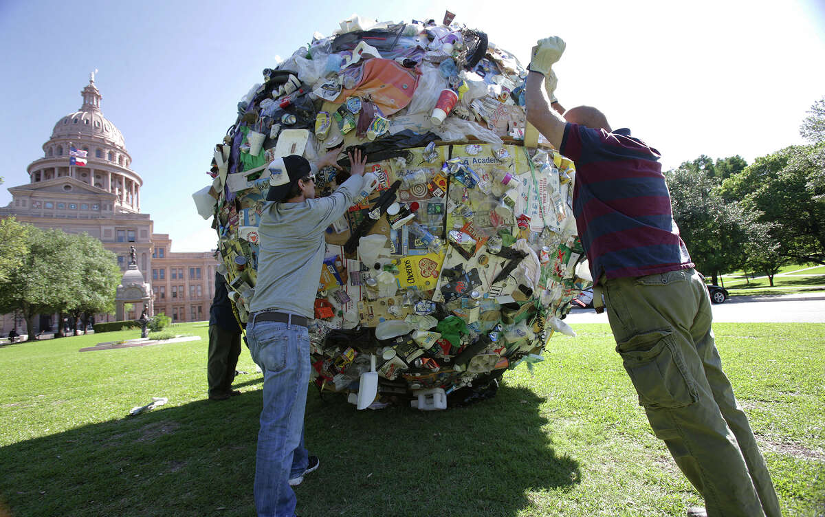 TxDOT rolls out 12-foot trash ball in anti-litter campaign