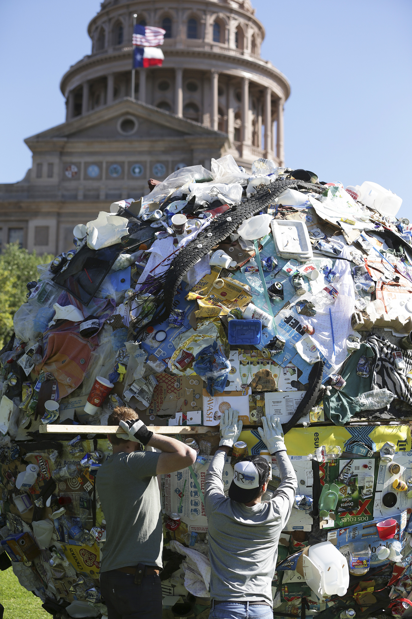 TxDOT rolls out 12-foot trash ball in anti-litter campaign