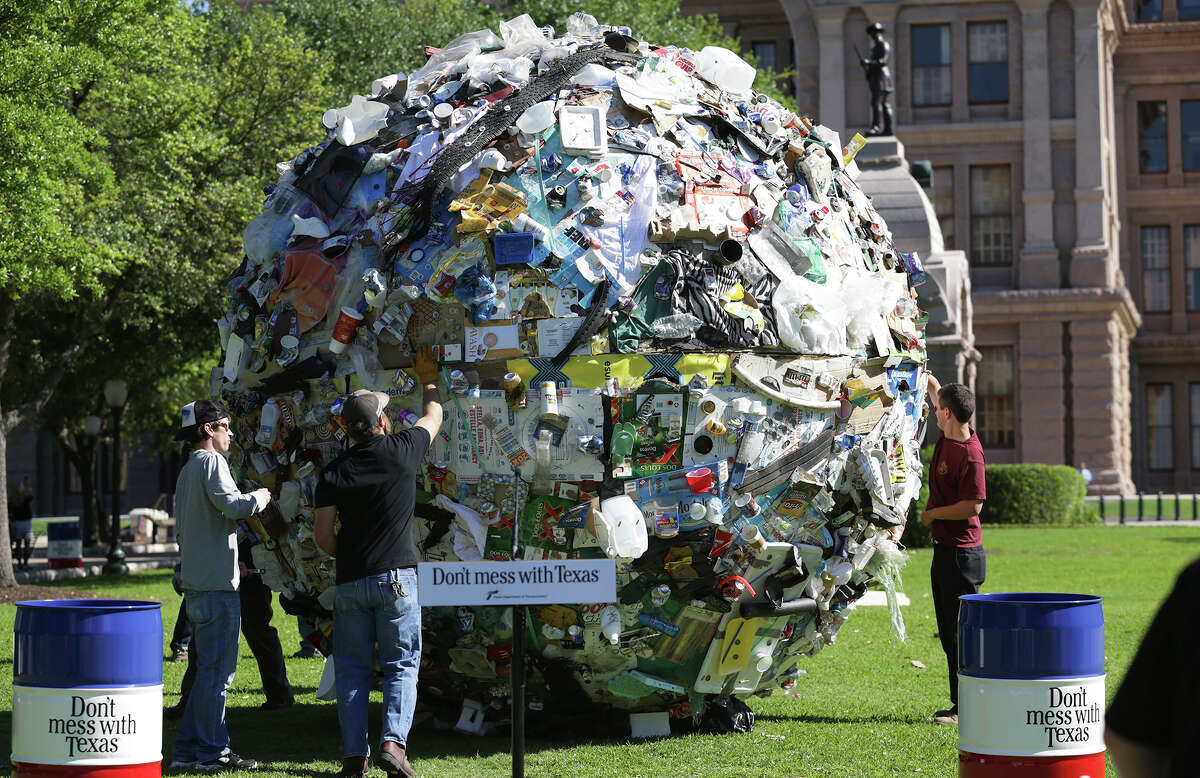 TxDOT rolls out 12-foot trash ball in anti-litter campaign