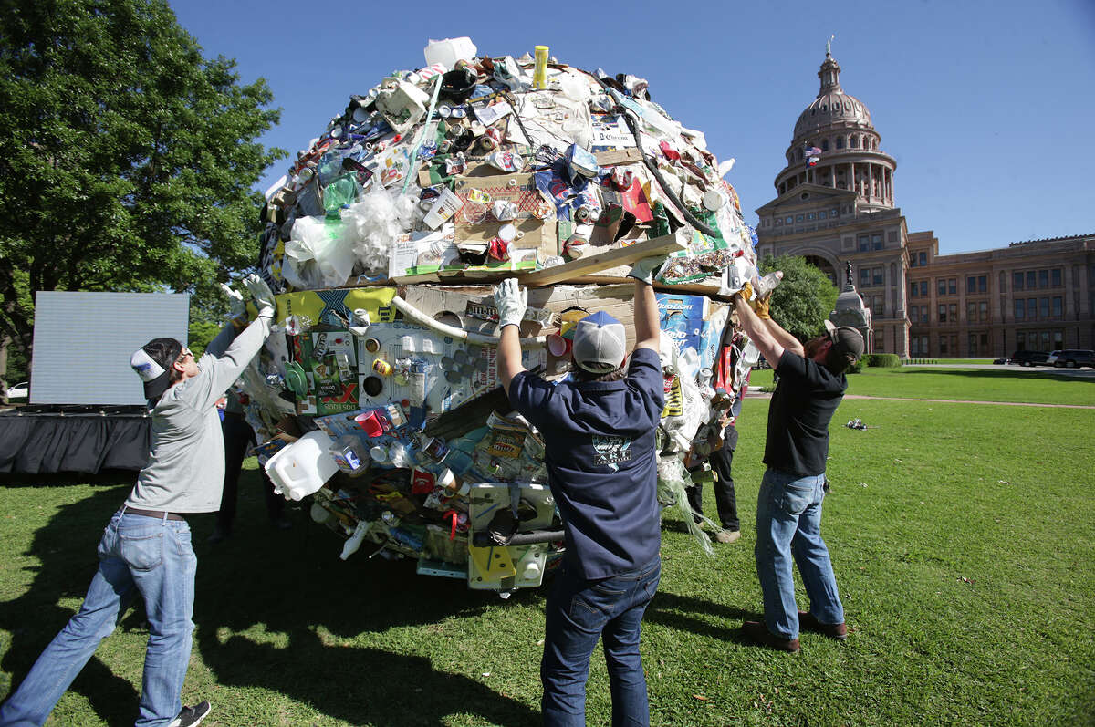 TxDOT rolls out 12-foot trash ball in anti-litter campaign