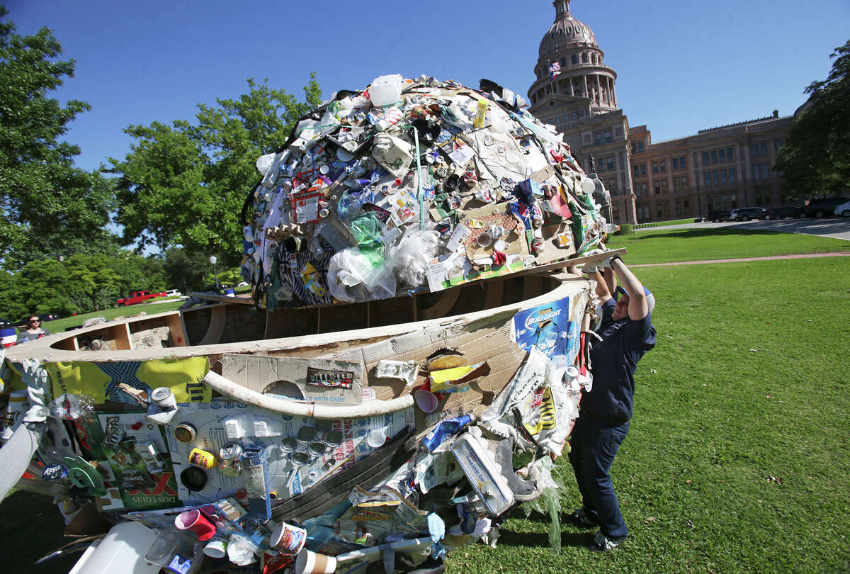 TxDOT rolls out 12-foot trash ball in anti-litter campaign