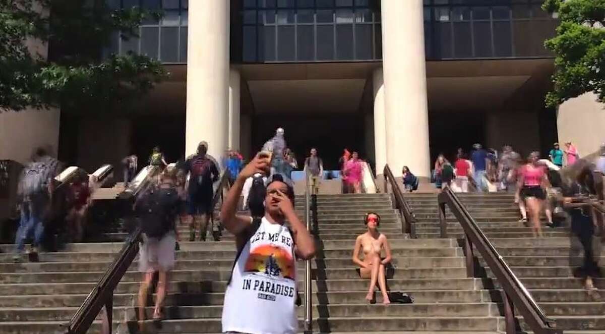 Nearly naked Texas State student inspired sexual assault victims ...