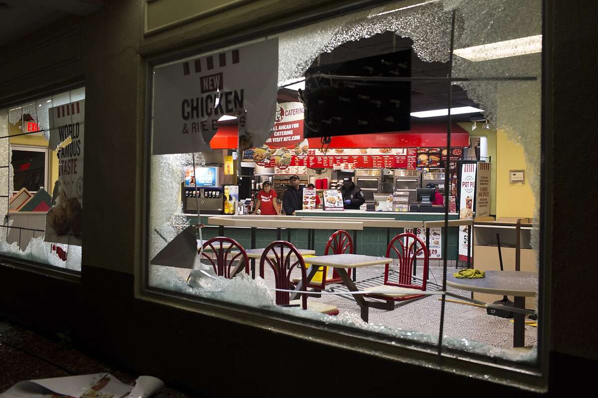 A week after riot, Oakland Auto Row still trashed