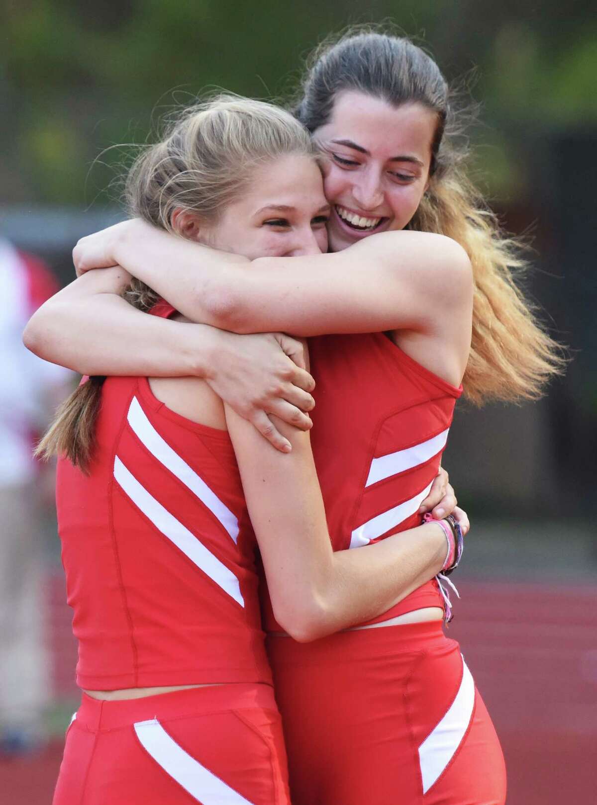 Greenwich girls track team tops Warde, Westhill to improve to 6-1