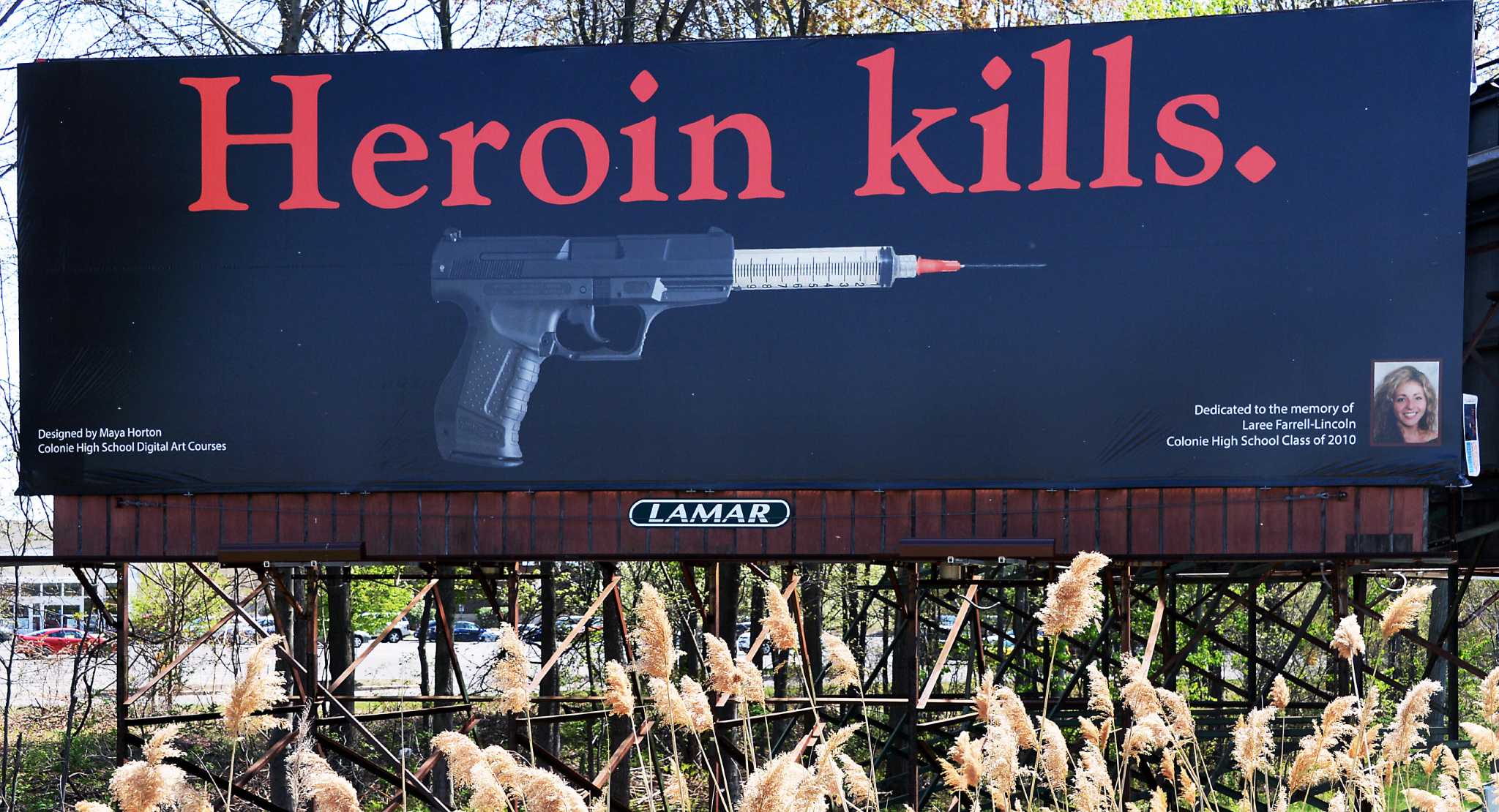 "Heroin kills" billboard in Colonie dedicated to memory of Laree ...