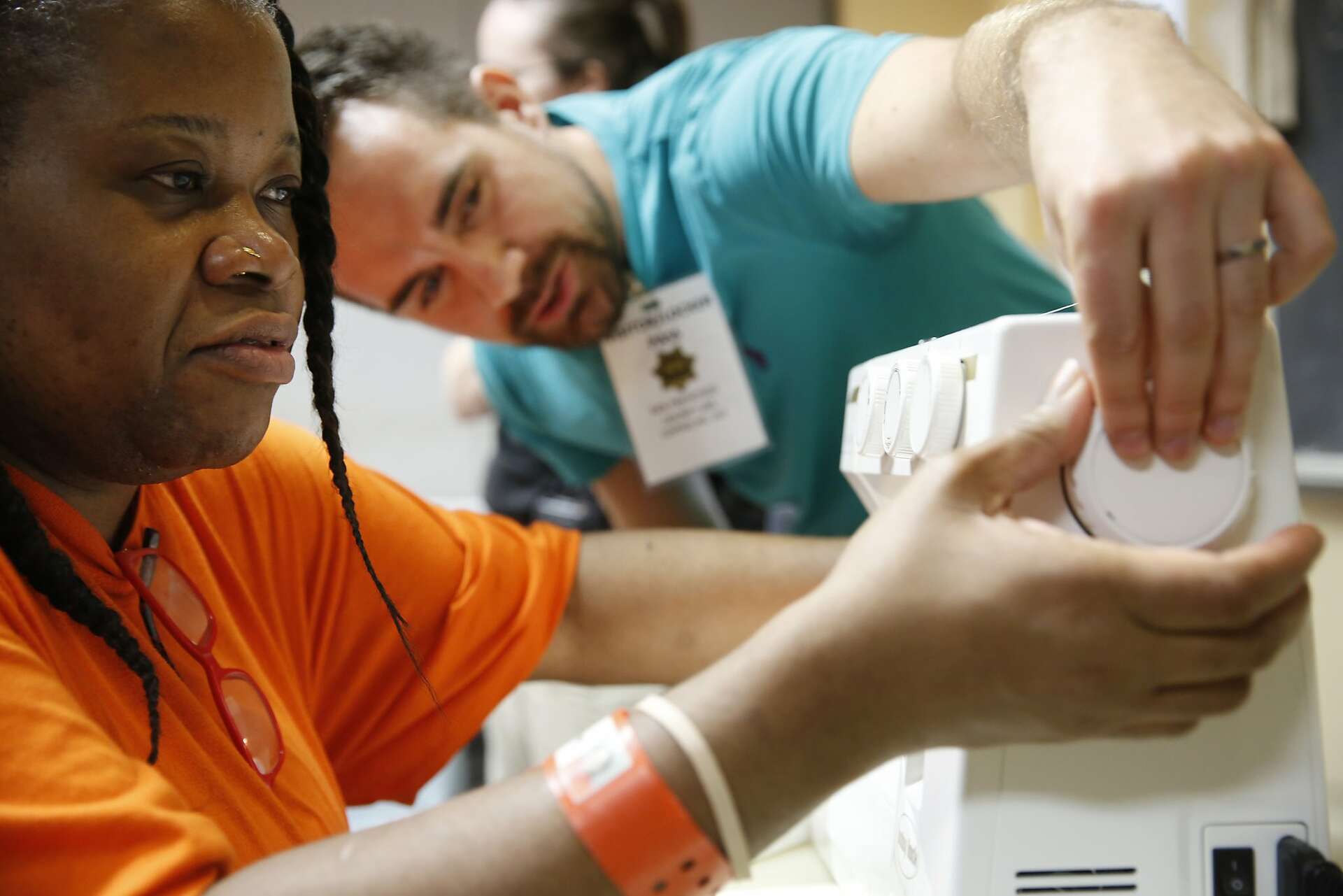 Female inmates in S.F. sewing a way out