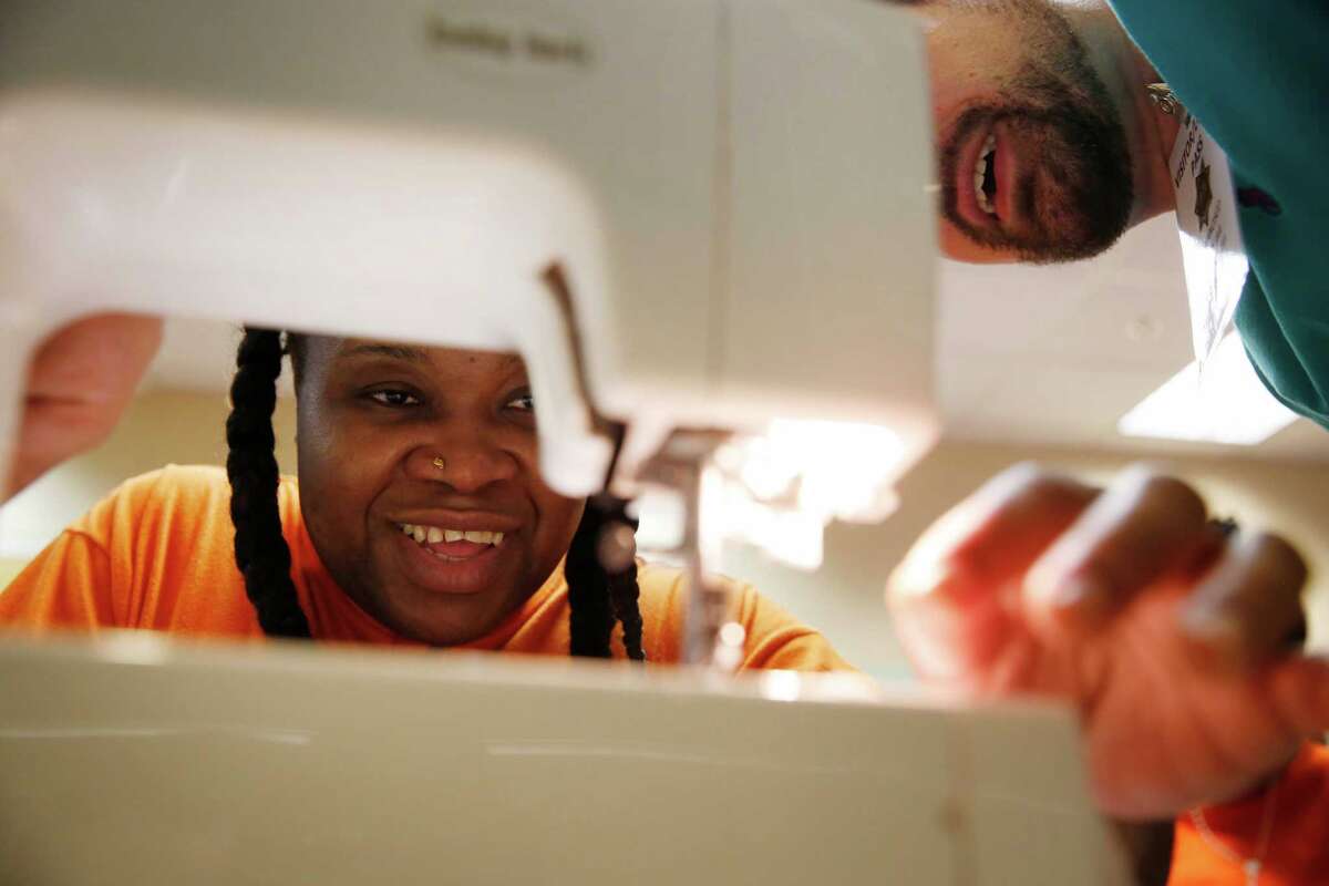 Female inmates in S.F. sewing a way out