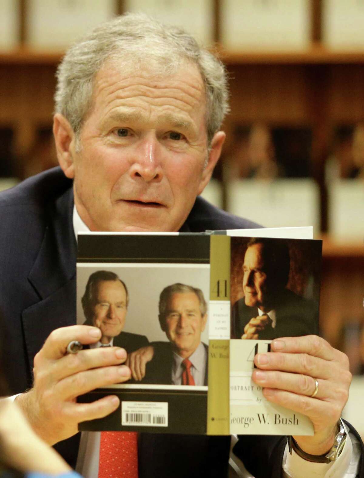 George W. Bush visits Houston bookstore