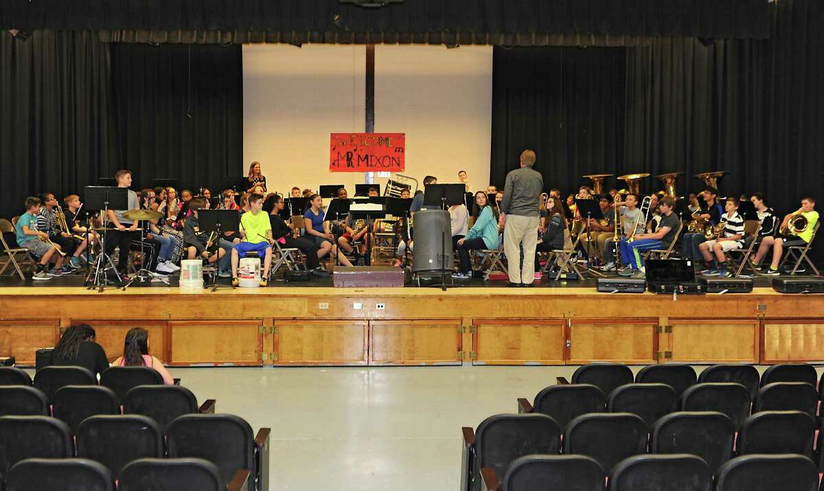 Photos, video: Composer works with Colonie students