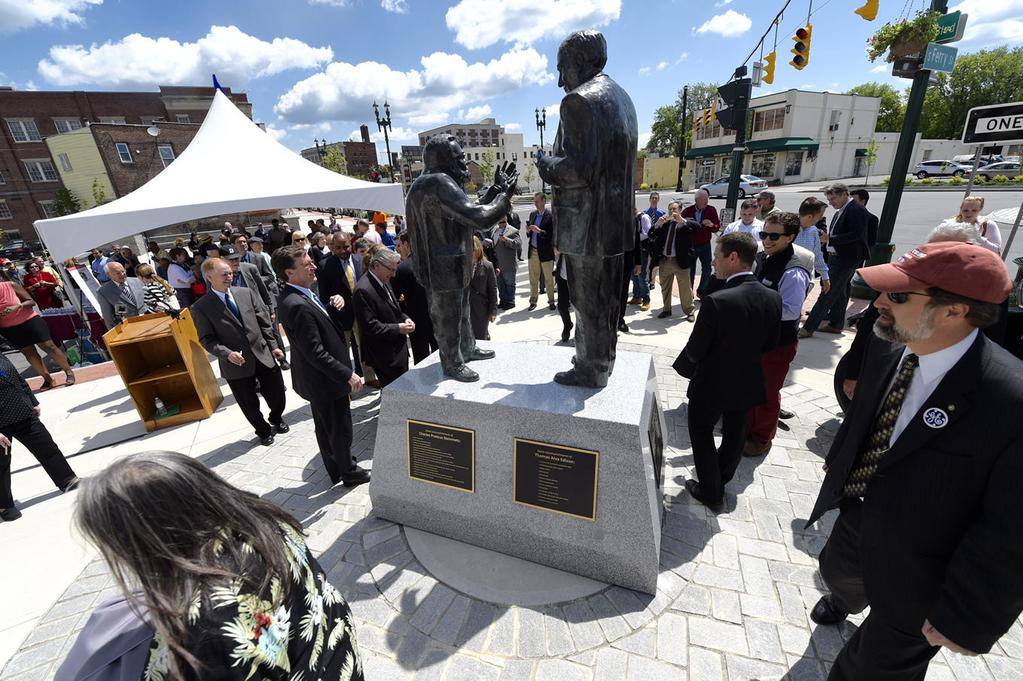 Photos: Statue of Edison, Steinmetz unveiled in Schenectady