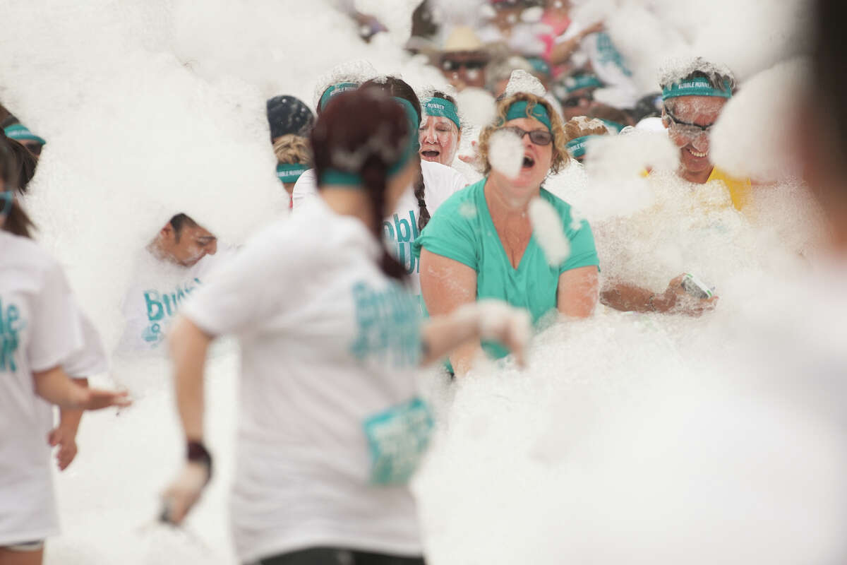 The Bubble Run 5K cooled off local runners
