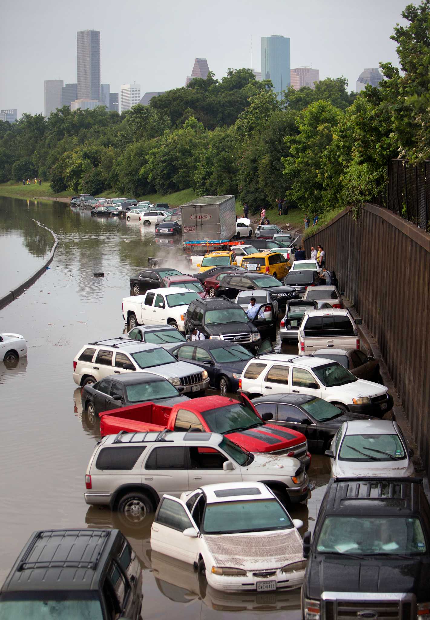 In moments Interstate 45 became a river