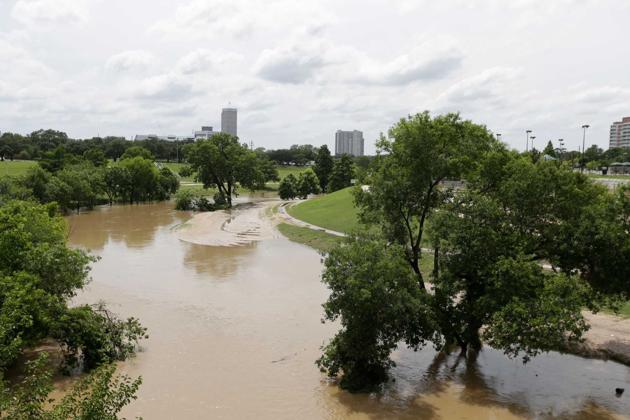 Torrential rains flood Houston