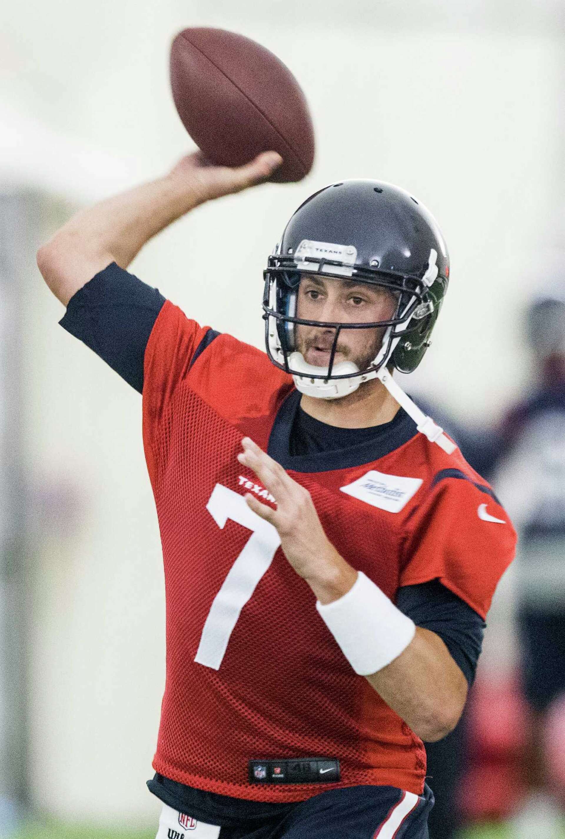 Mallett, Hoyer an odd couple as they vie to be Texans starting QB