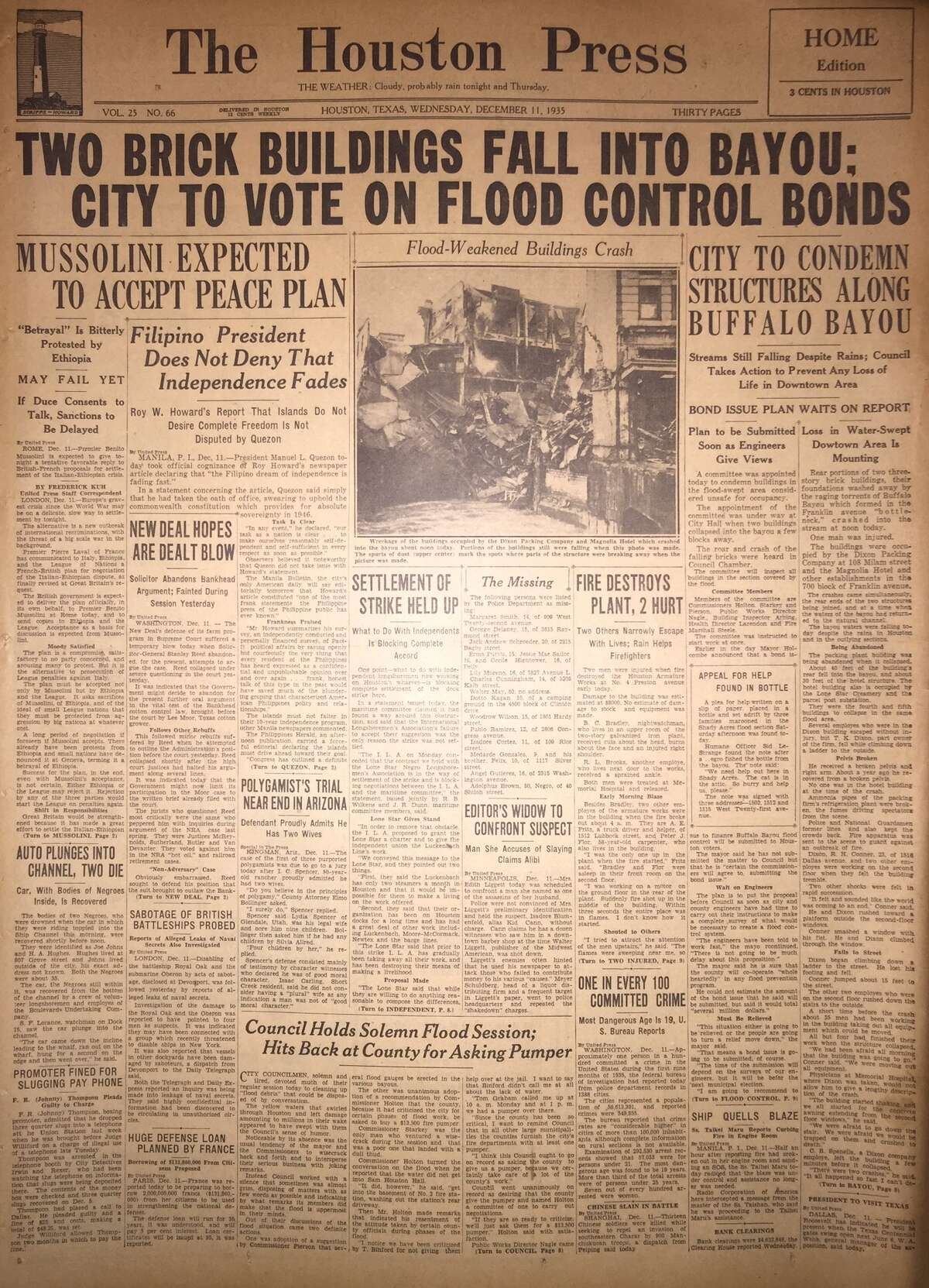 Houstons Devastating Flood Of 1935