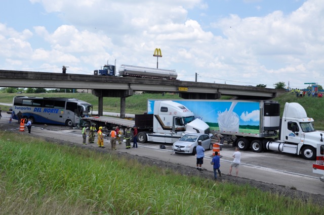 Two die in bus crash