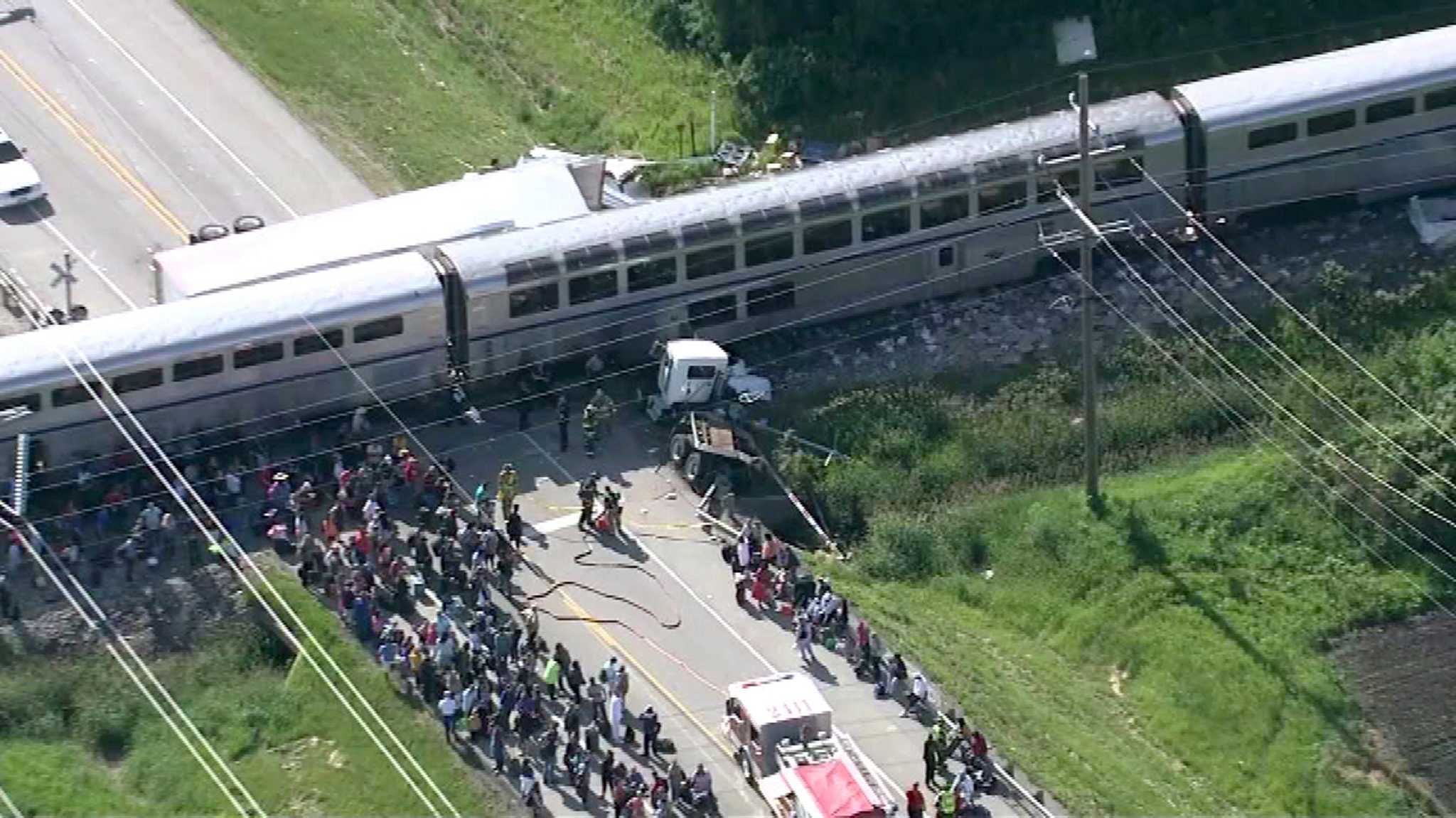 Amtrak train from San Antonio crashes into trailer carrying bacon near ...