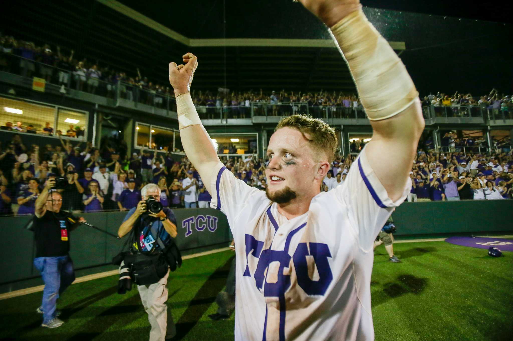 TCU shining on baseball diamond